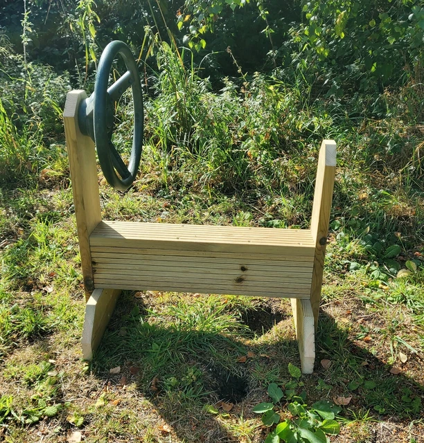 WOODEN SINGLE STEERING Wheel Bench - Pretend play/SEN/Sensory/EYFS £57. ...
