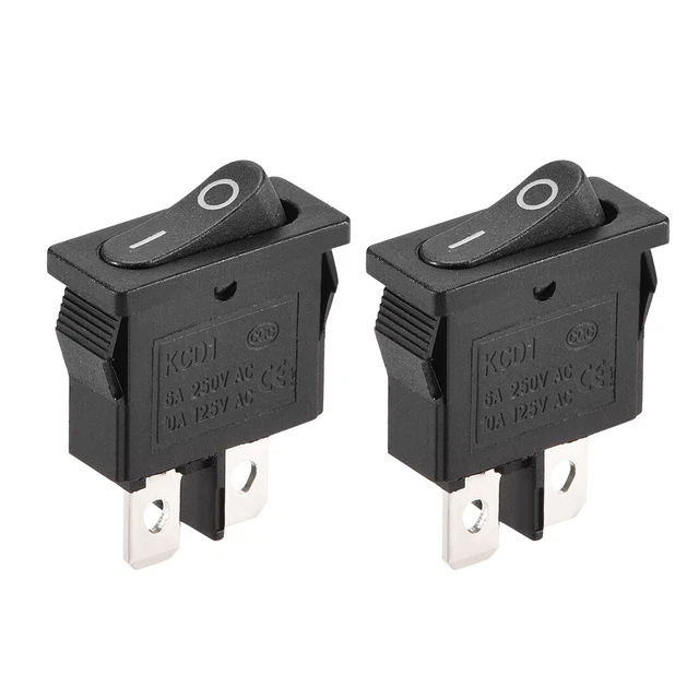 MINI BOAT ROCKER Switch Black Toggle Switch ON/OFF AC 250V/6A 125V/10A ...