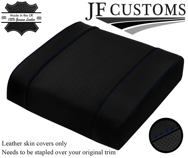 D BLUE STITCH Console Cubby Box Lid Cover For Land Rover Defender 07-16 ...