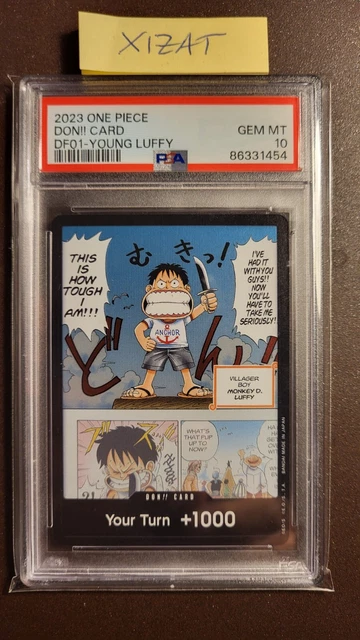 ONE PIECE CARD Game DON!! DF-01 Young Luffy Devil Fruits PSA 10 EUR 50 ...