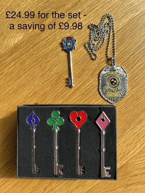 RE2 RESIDENT EVIL 2 Remake Police Station RCPD Keys + Stars Key + Badge ...