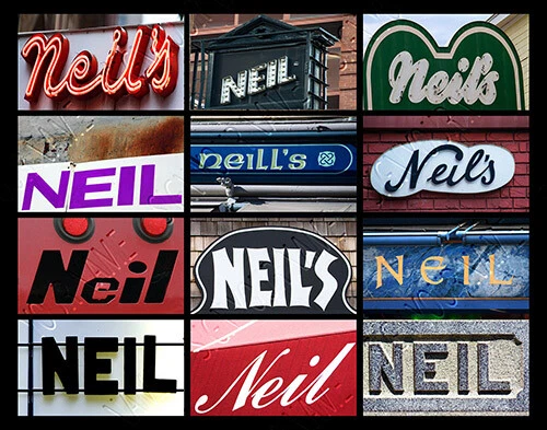 NEIL NAME POSTER featuring photos of actual signs £15.97 - PicClick UK
