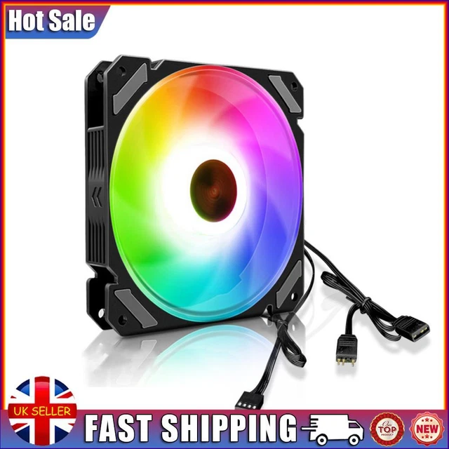 COOLMOON CPU COOLER ARGB 120mm 4 Pin Radiator Quiet PC Computer Case ...