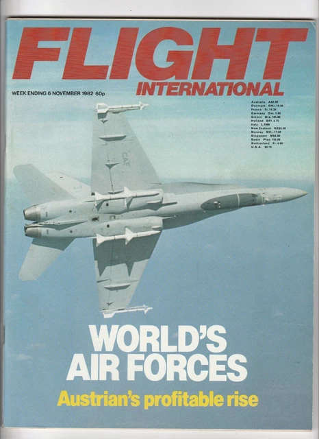 FLIGHT INTERNATIONAL MAGAZINE 6 November 1982 - World's Air Forces £4. ...