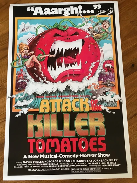MOVIE POSTER ATTACK of the Killer Tomatoes 430mm x 660mm ( A Bit Bigger ...