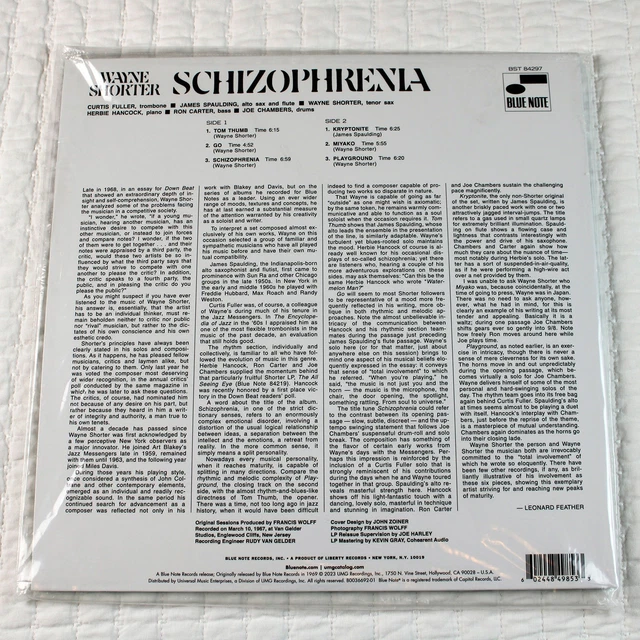 WAYNE SHORTER – Schizophrenia (Blue Note Tone Poet 180g LP) — Sealed £ ...