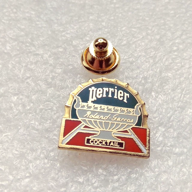 PIN'S PINS LAPEL pin PERRIER COCKTAIL COUPE ROLAND GARROS TERRAIN DE ...