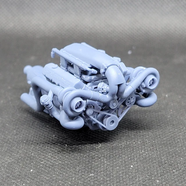 TWIN TURBO 572 model engine resin 3D printed 1/25 1/24 £27.19 - PicClick UK