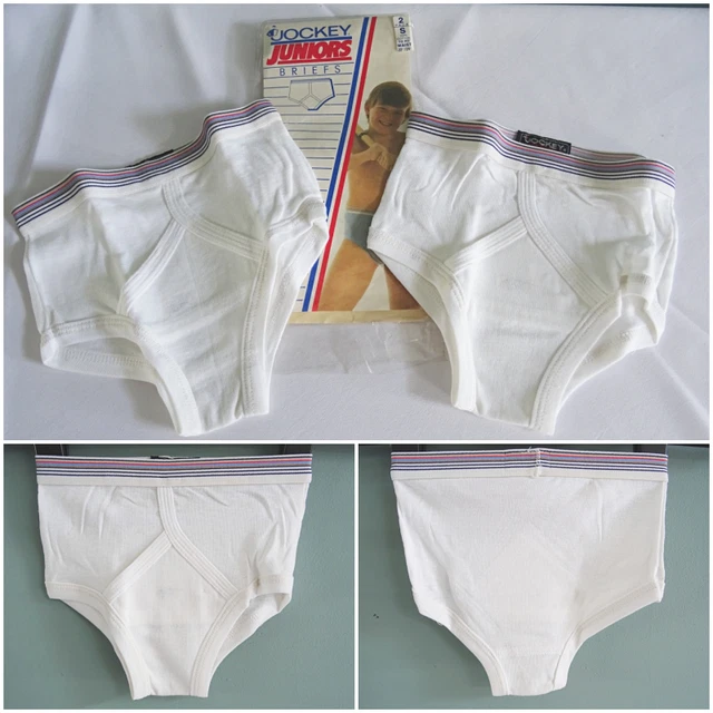 VINTAGE JOCKEY BRIEFS 1980s Boys Underpants Unused White Pants Y Fronts ...