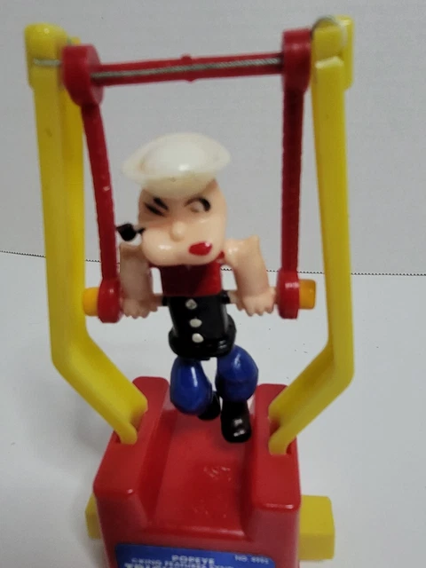VINTAGE POPEYE THE Sailer Man Trapeze 1960’s Toy Push Button Acrobat ...