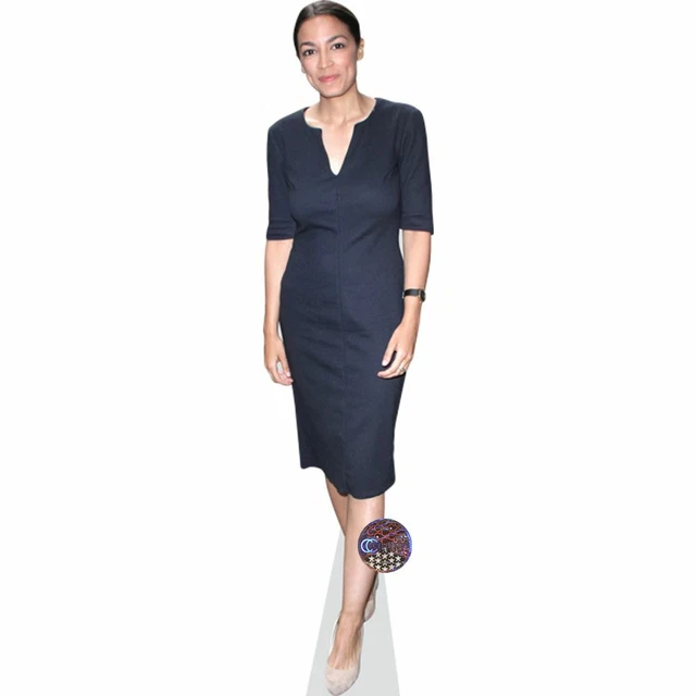 ALEXANDRIA OCASIO-CORTEZ (BLUE Dress) Silhouette en carton Grandeur ...