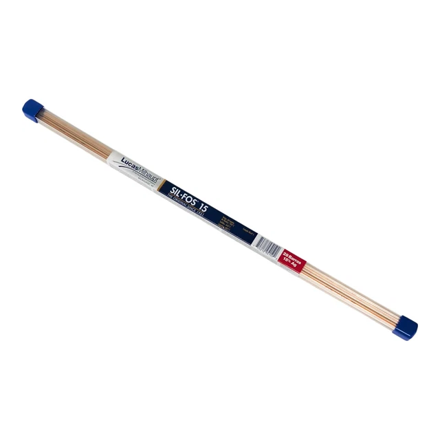 95150 LUCAS MILHAUPT Sil Fos Silvaloy 15% Silver Solder 28 Rods 1 pound ...