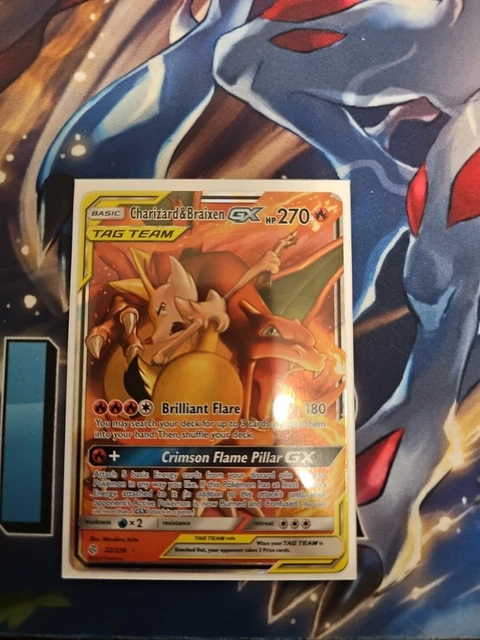 POKÉMON TCG CHARIZARD & Braixen Tag Team GX Sun & Moon - Cosmic Eclipse... EUR 11,72 - PicClick IT