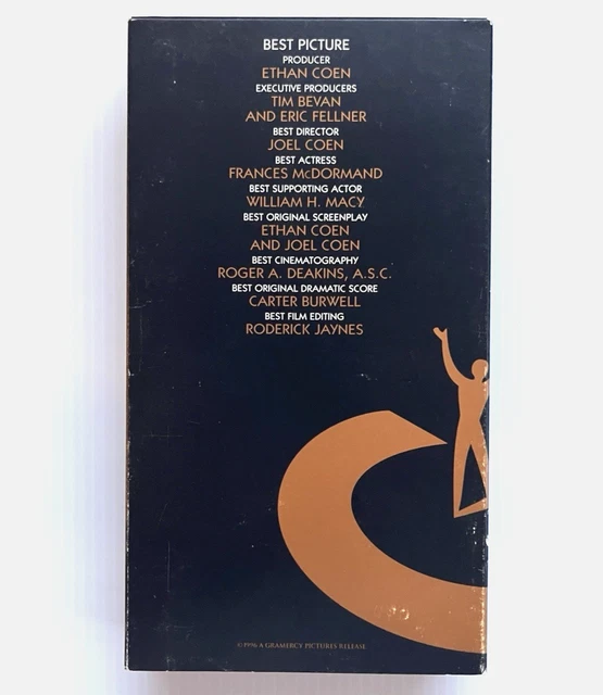 FARGO PROMO VHS movie 1996 FYC Academy screener Coen Brothers RARE £17. ...