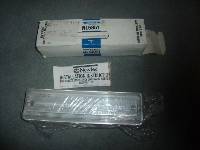 NEWLEC NL5851 SELF contained emergency luminaire 8 watt bulkhead light ...