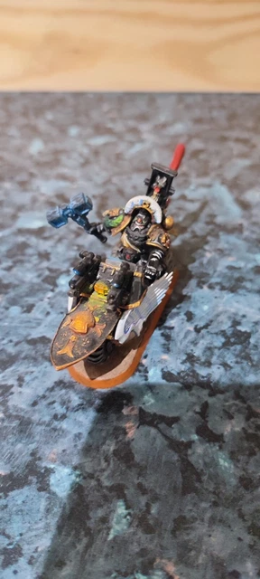 SPACE MARINE CAPTAIN on bike Ravenwing Warhammer 40k Deathwatch ...