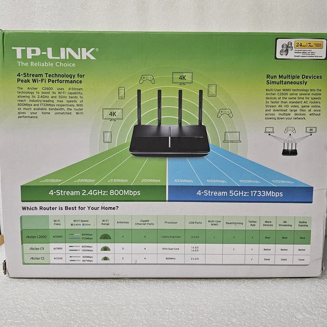 TP-LINK ARCHER AC2600 Wireless Dual-Band Gigabit Router £49.99 ...