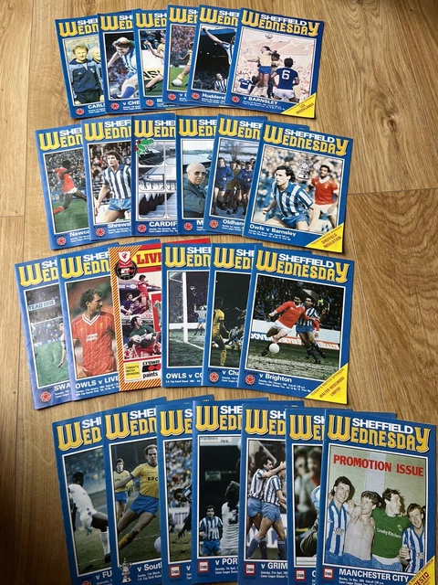 SHEFFIELD WEDNESDAY FOOTBALL Programmes 1983-1984 Season £9.99 ...