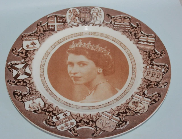 CLARICE CLIFF CONFEDERATION Series Canada Queen Elizabeth Ii Coronation ...