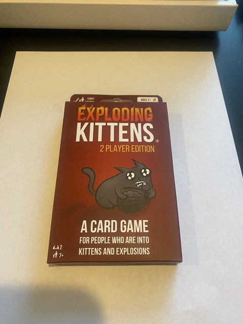 NEW IN SEALED Box Exploding Kittens 2 Player Edition Card Game! Fun ...