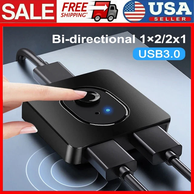 USB 3.0 SWITCH Selector KVM Switch 2 in 1 Out USB Switch USB 3.0 Two ...