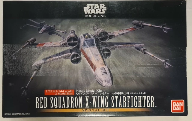 BANDAI 1/72 & 1/144 Red Squadron X-Wing Starfighter Model Kit $69.69 ...