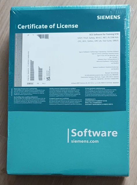 SCE SOFTWARE FOR Training V18, TIA-Portal, Step7, WinCC, PLCSIM.. EUR ...