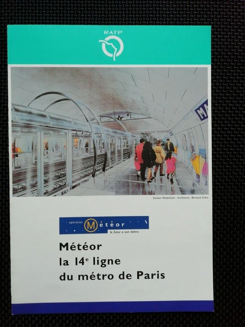 LIVRET RATP - Ligne 14 - Météor la 14è ligne du métro de Paris ...