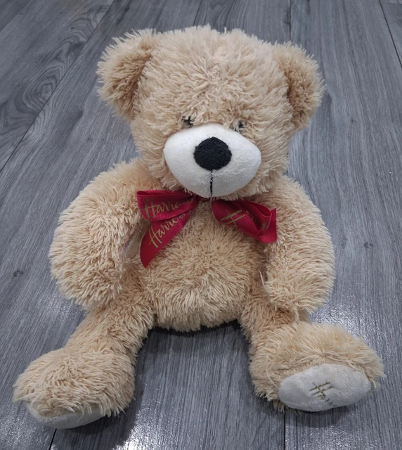 HARRODS BEAR - Red Ribbon Harrods Soft Bear £8.66 - PicClick UK