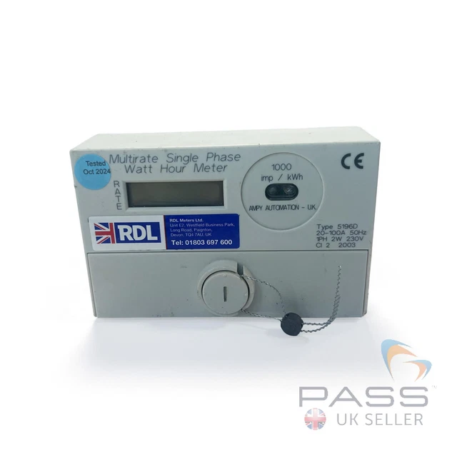 RDL MHC-4F 100A Single Phase Meter w/ Electro-Mechanical Display ...