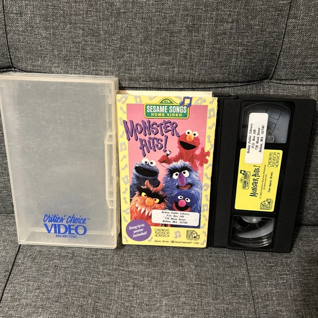 VHS SESAME STREET Songs Monster Hits Random House 1990 Rare Vintage ...