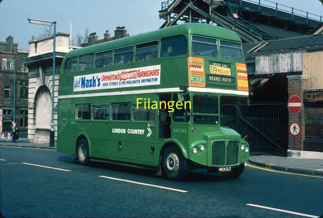 ORIGINAL BUS COLOUR SLIDE London Country RMC1493 on route 719 £1.25 ...