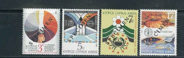 CYPRUS 1989 EARTHQUAKES Cancer Alimentaire Jour (Sc 733-6 Specimen EUR ...