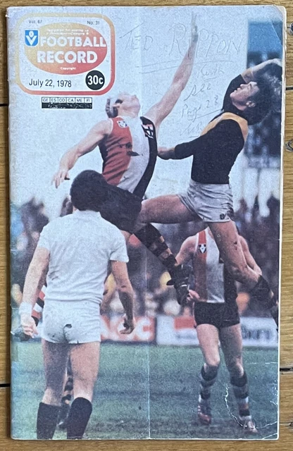 1978 VFL AFL football record Essendon vs Collingwood July 22 Keith ...