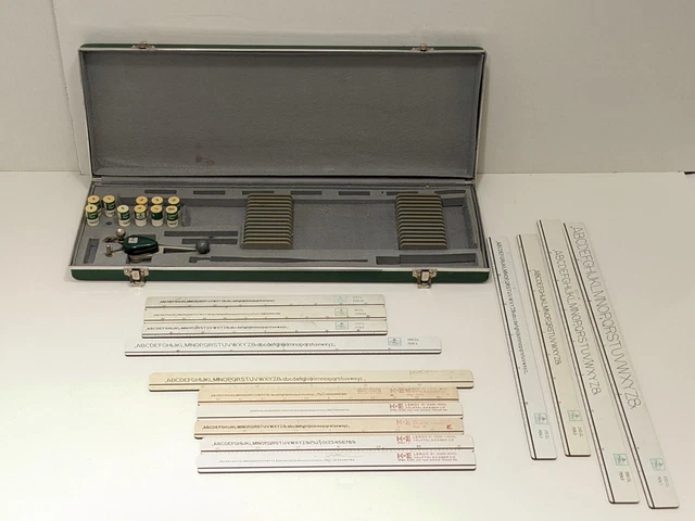 FABER CASTELL LETTERING Set Drafting Tools Lettering Art Large Lot K&E ...