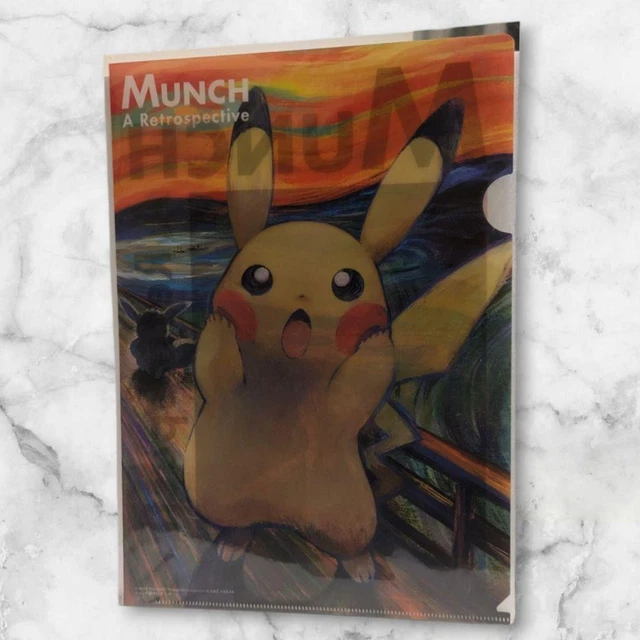 POKÉMON X EDVARD Munch The Scream Pikachu Clear File £51.58 - PicClick UK