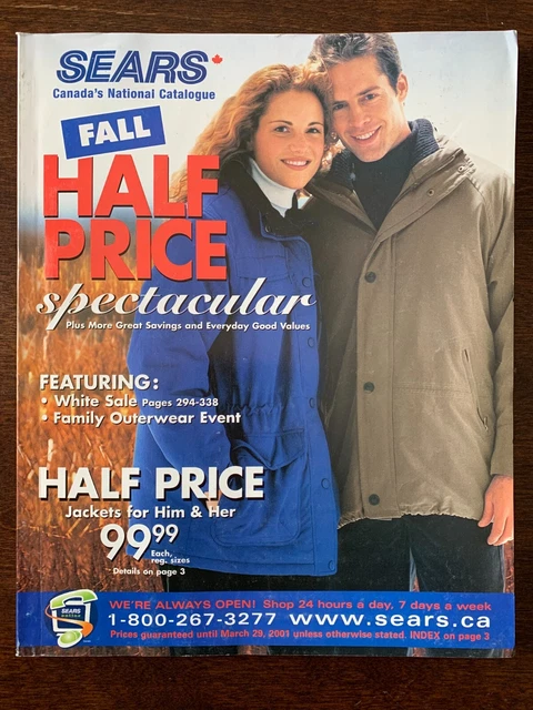 2000 SEARS FALL Half Price Spectacular Sale Catalogue Canada $125.00 ...