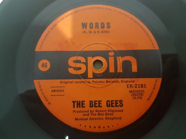 WORDS BY THE BEE GEES RARE 1968 OZ PRESS SPIN $29.95 - PicClick AU
