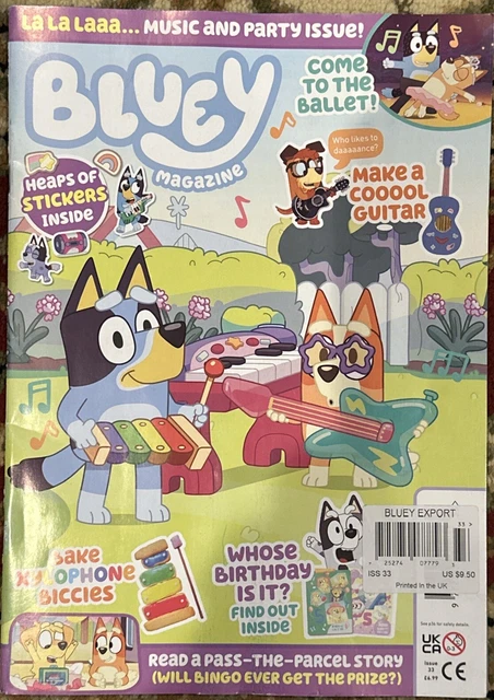 BLUEY MAGAZINE ISSUE 33 Music And Party Issue 2024 £10.22 - PicClick UK