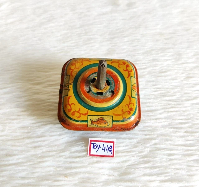 1940S VINTAGE HUMMING Big Spinning Top Tin Toy England Old Collectible ...