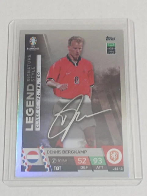 DENNIS BERGKAMP TOPPS Match Attax Legend Signature Style Euro 2024 ...