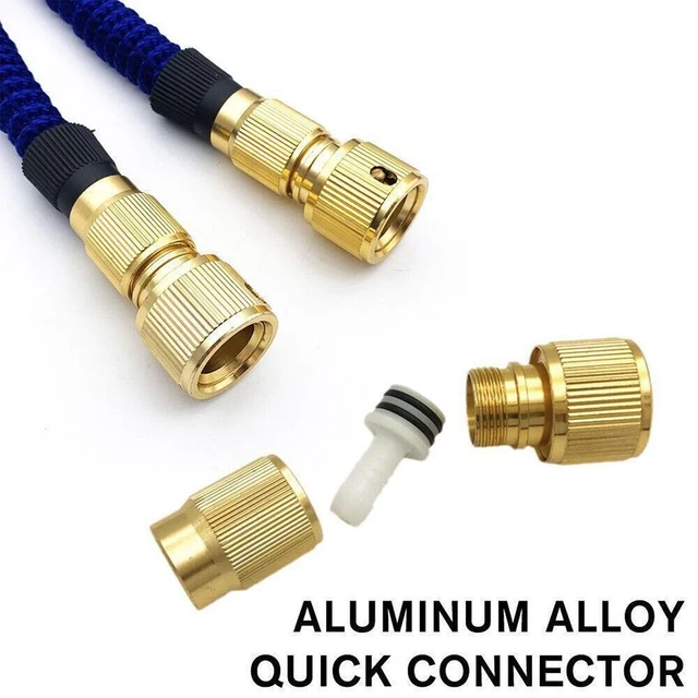 BRASS HOSE REPAIR Adaptor Expandable Water Hose Connector Irrigation ...