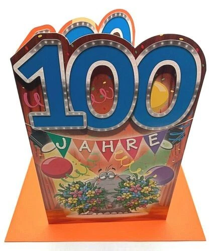 CARTE D'ANNIVERSAIRE 100 ans carte pour 100 ans carte de vœux EUR 3,95 ...