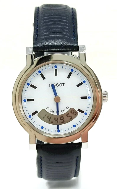 OROLOGIO TISSOT D 380 dual two timer anadigit watch vintage clock rare ...