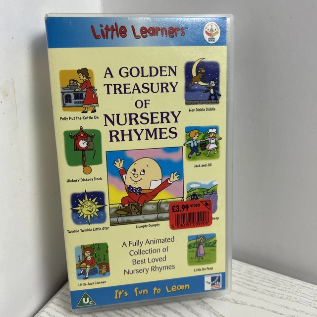 A GOLDEN TREASURY Of Nursery Rhymes video Little Learners VHS 2000 U ...