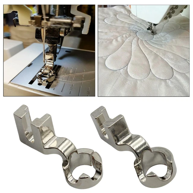 METAL RULER FOOT Free Motion Sewing Machine Patchwork Singer Brother ...