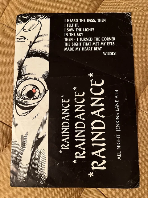 RAINDANCE ISM PRISM I Heard The Bass 1990 Rave Flyer A5 £27.50 ...