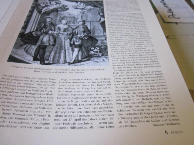 PREUSSEN ARCHIV N2 2207 Frieden Friedrich II Maria Theresia Kurfürst ...