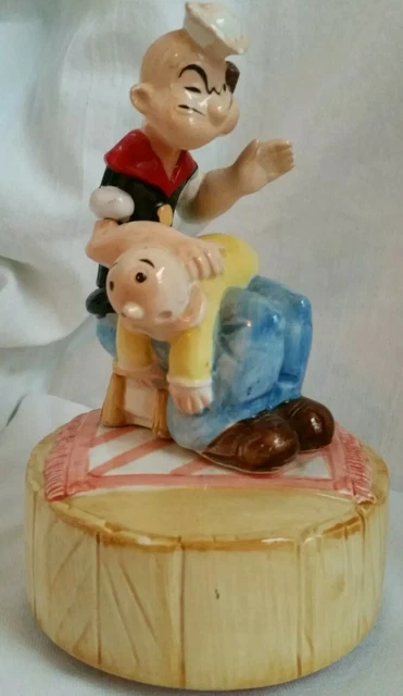 Vintage Vandor Popeye The Sailor Man Spanking Swee Pea Turning Music