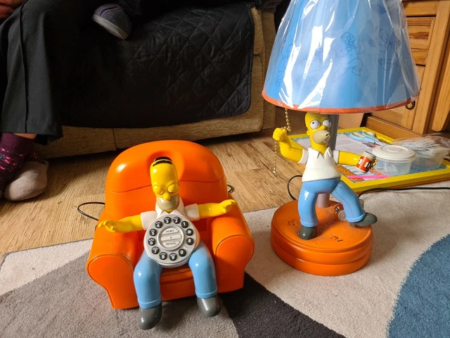 THE SIMPSONS HOMER Simpson Phone Vintage Talking Telephone and animated ...